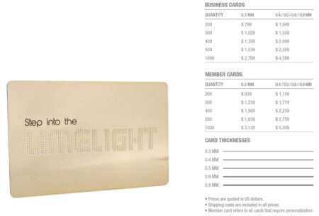 Brass (Gold) Mirror Cards