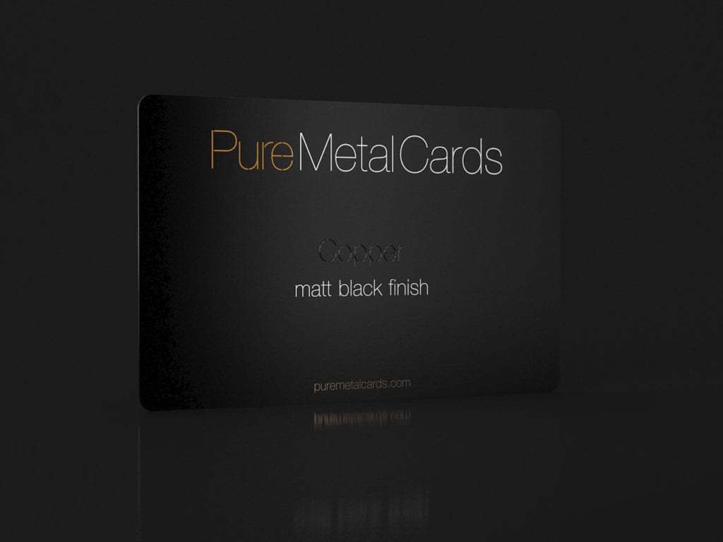 Matt Black Copper Cards