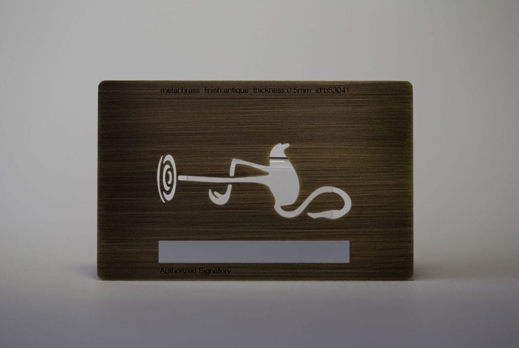 Brass (Gold) Antique Cards