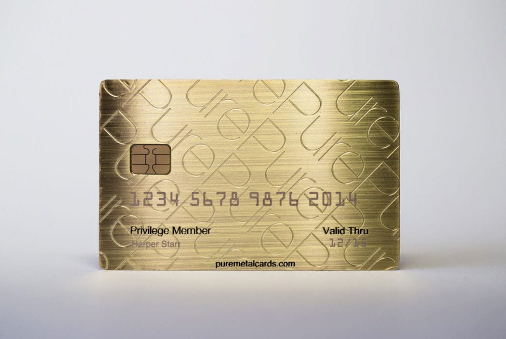 Brass (Gold) Brushed Cards