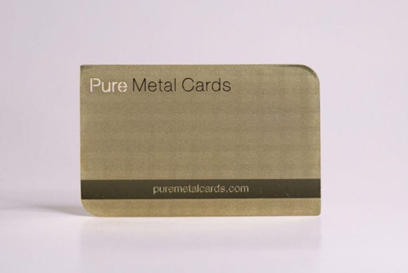 Brass (Gold) Prism Business Cards