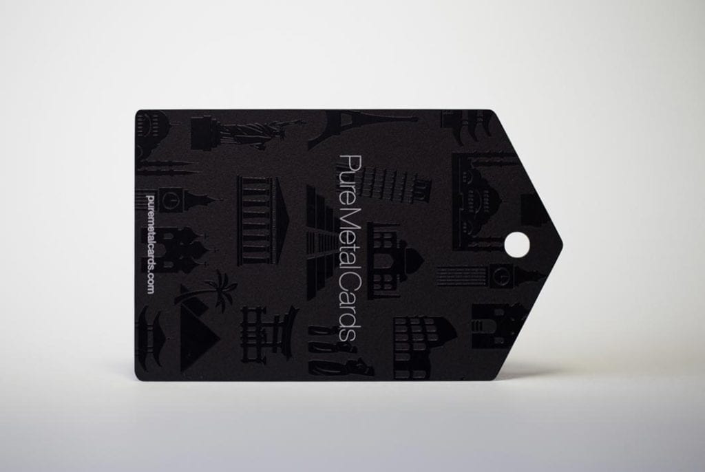 Matt Black Brushed Stainless Steel Cards