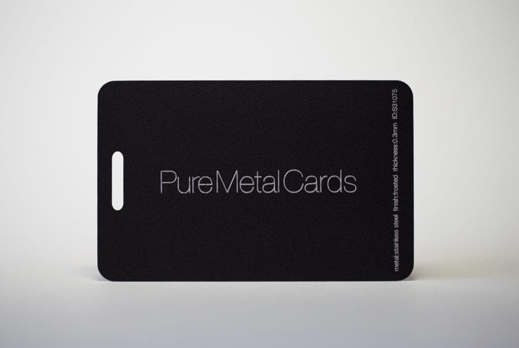 Matt Black Stainless Steel Business Cards – Pure Metal Cards