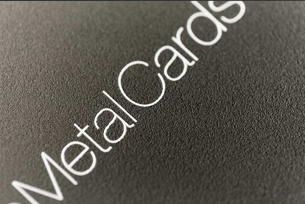 Matt Black Brushed Stainless Steel Cards