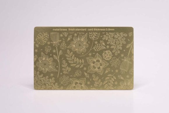 Matt Black Brass Business Cards