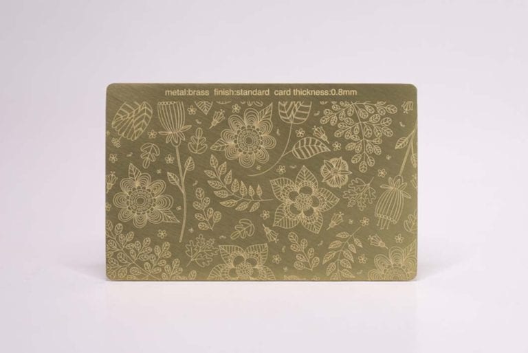 Matt Black Brass Business Cards