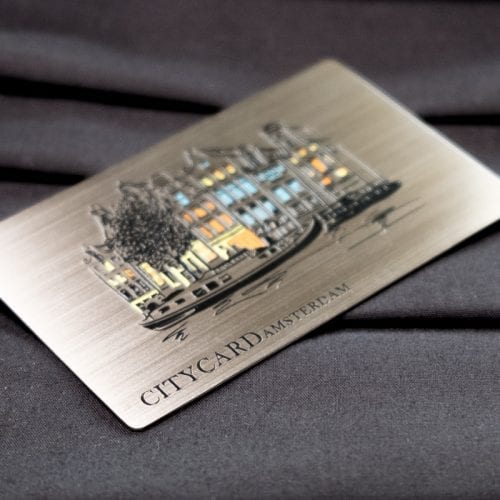 Brushed Stainless Steel Cards