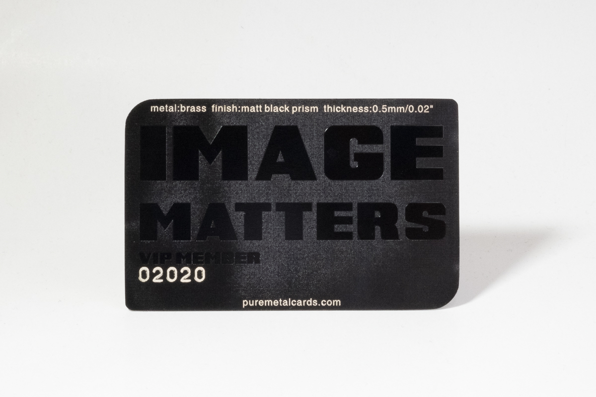 Matt Black Prism Stainless Steel Cards