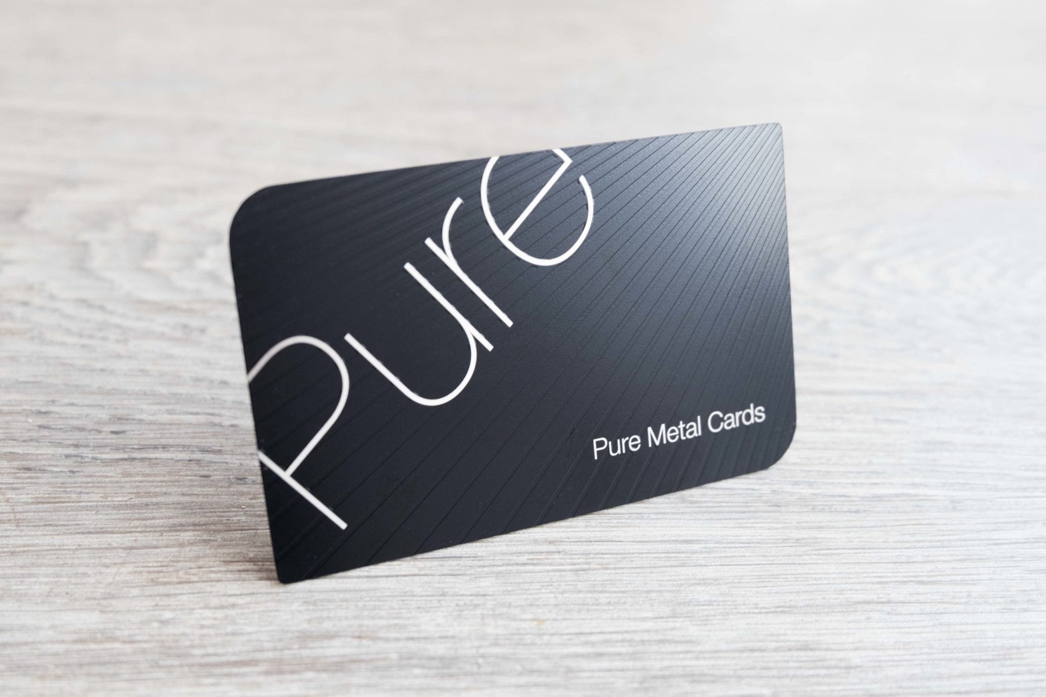 Matt Black Brushed Stainless Steel Cards
