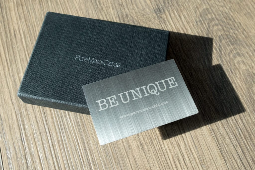 Brushed Gun Metal Gray Stainless Steel Business Cards - Pure Metal Cards