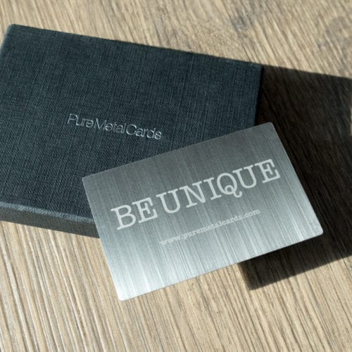 Brushed Stainless Steel Cards