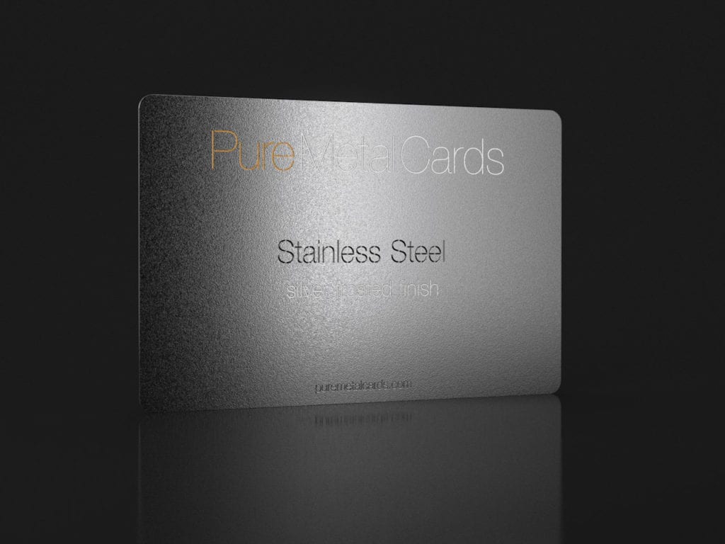 Silver Frosted Stainless Steel Cards