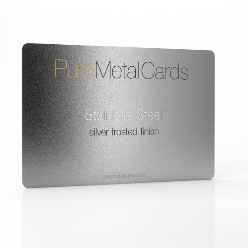 Silver Frosted Stainless Steel Cards