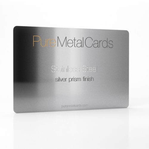 Silver Prism Stainless Steel Cards