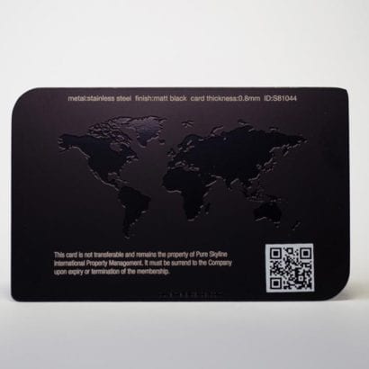 Matt Black Stainless Steel Cards