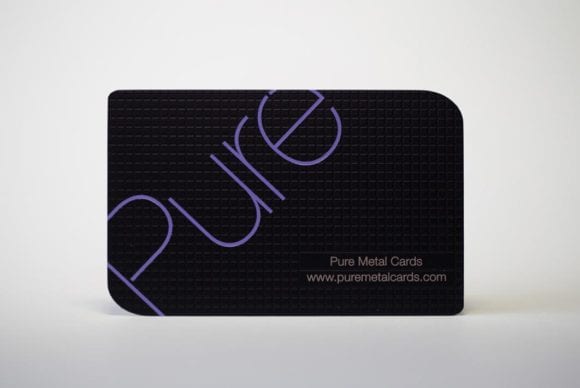 Matt Black Stainless Steel Cards