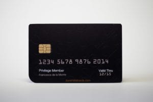 Matt Black Brushed Stainless Steel Cards