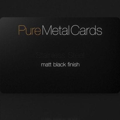 Matt Black Stainless Steel Cards