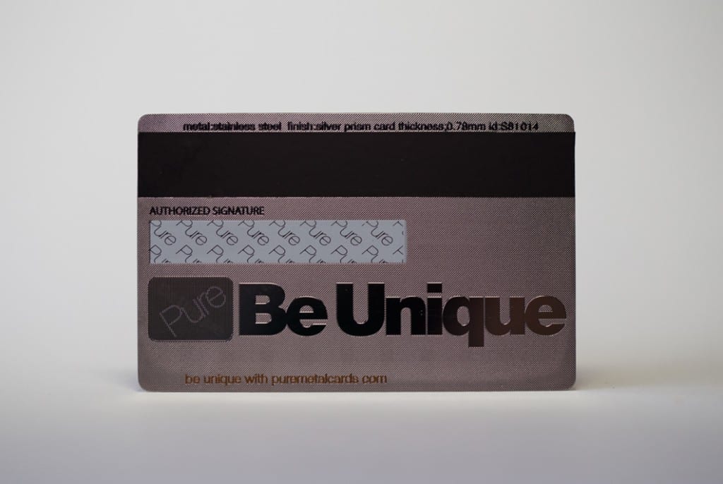 Silver Prism Stainless Steel Cards