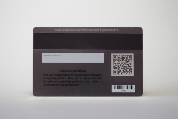 Standard Stainless Steel Cards