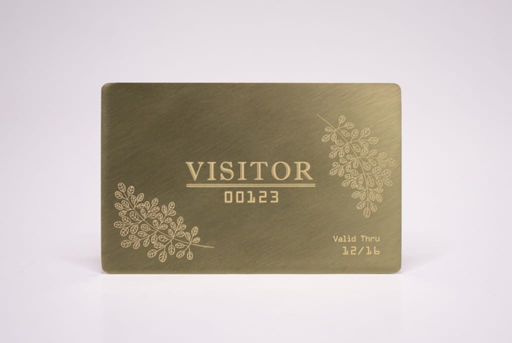 Matt Black Brass Business Cards