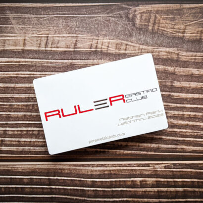 Stainless Steel White Business Cards