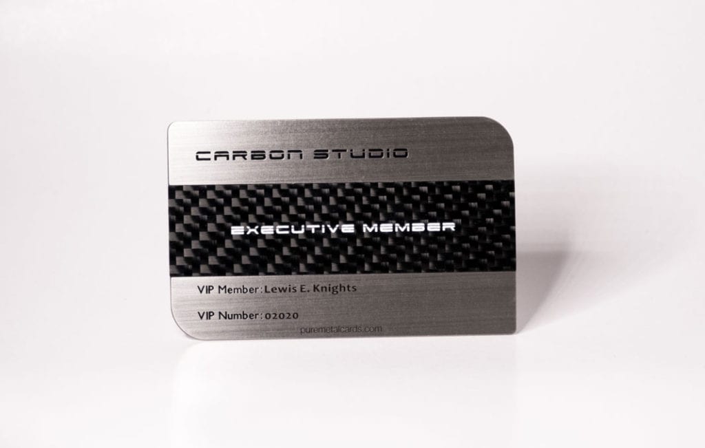 Brushed Stainless Steel + Carbon Fiber Card: Luxury Unparalleled