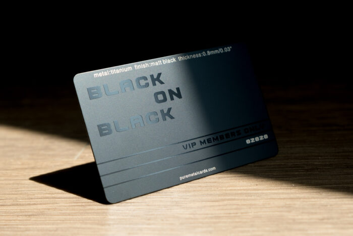 Matt Black Titanium Cards - PURE METAL CARDS