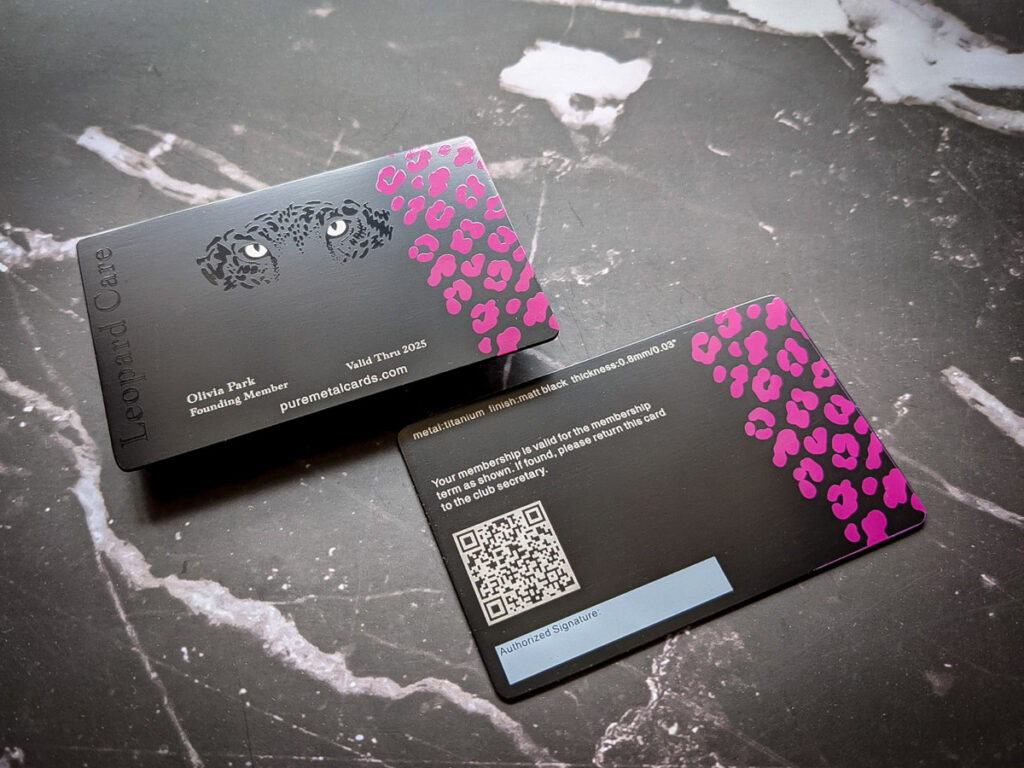 Matt Black Titanium Cards - Pure Metal Cards