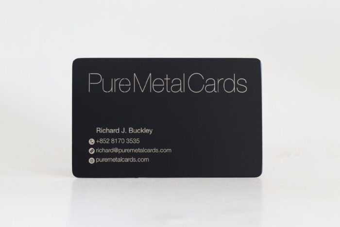 Matt Black Titanium Cards - PURE METAL CARDS