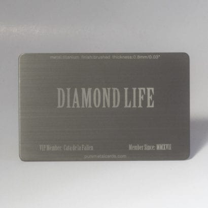 Pure Metal Cards - Brushed Titanium Cards