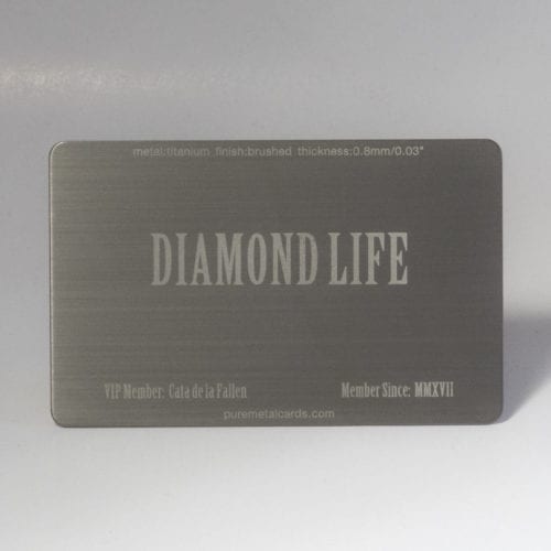 Pure Metal Cards - Brushed Titanium Cards