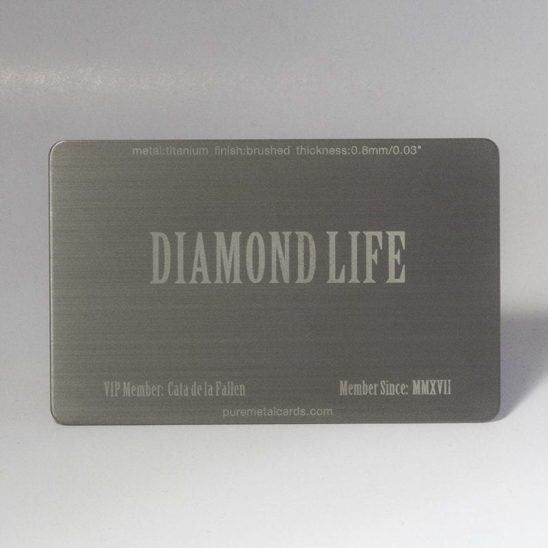 Pure Metal Cards - Brushed Titanium Cards