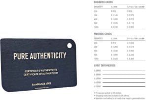 Matt Black Brass Business Cards