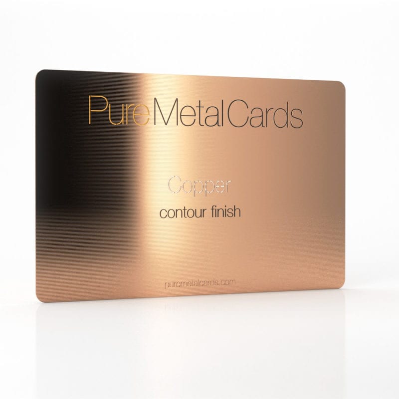 Copper Contour Cards - Pure Metal Cards
