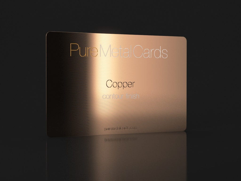 Copper Contour Cards - Pure Metal Cards