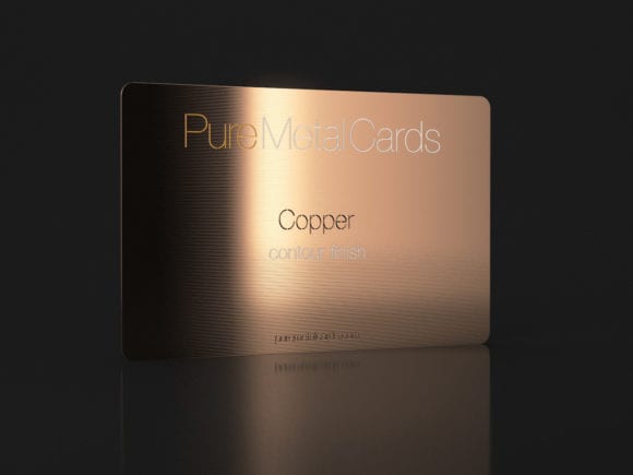 Copper Contour Cards - Pure Metal Cards
