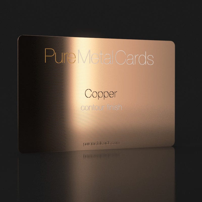 Copper Contour Cards - Pure Metal Cards