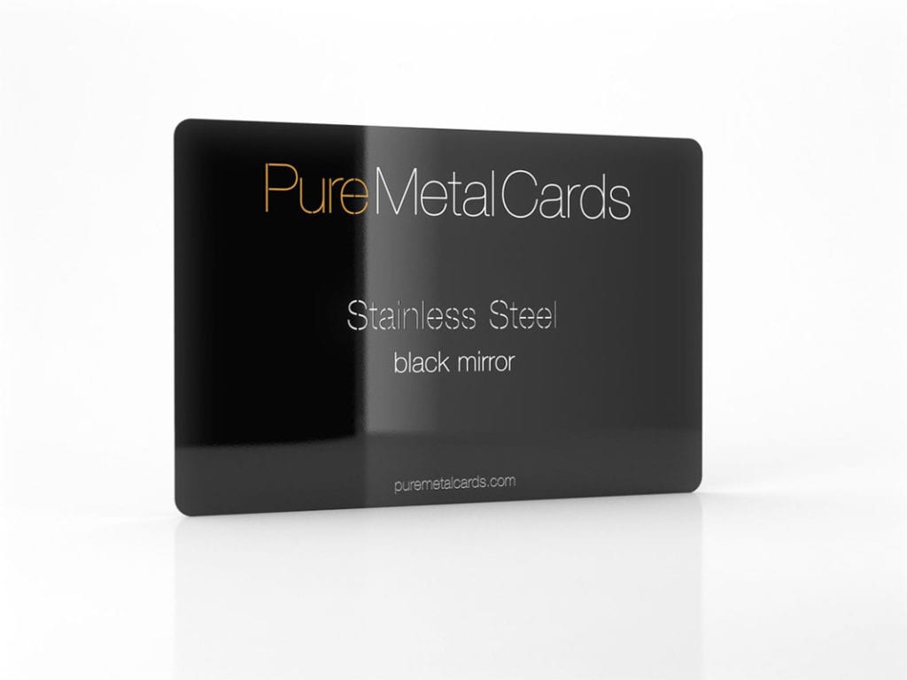 Matt Black Brushed Stainless Steel Cards