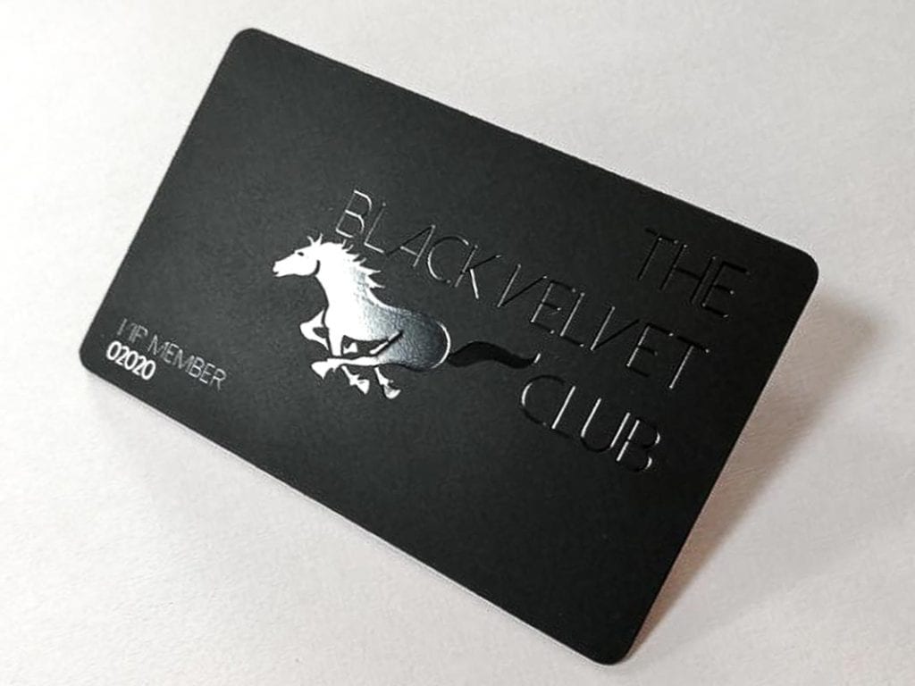 Matt Black Velvet Stainless Steel Cards - Pure Metal Cards