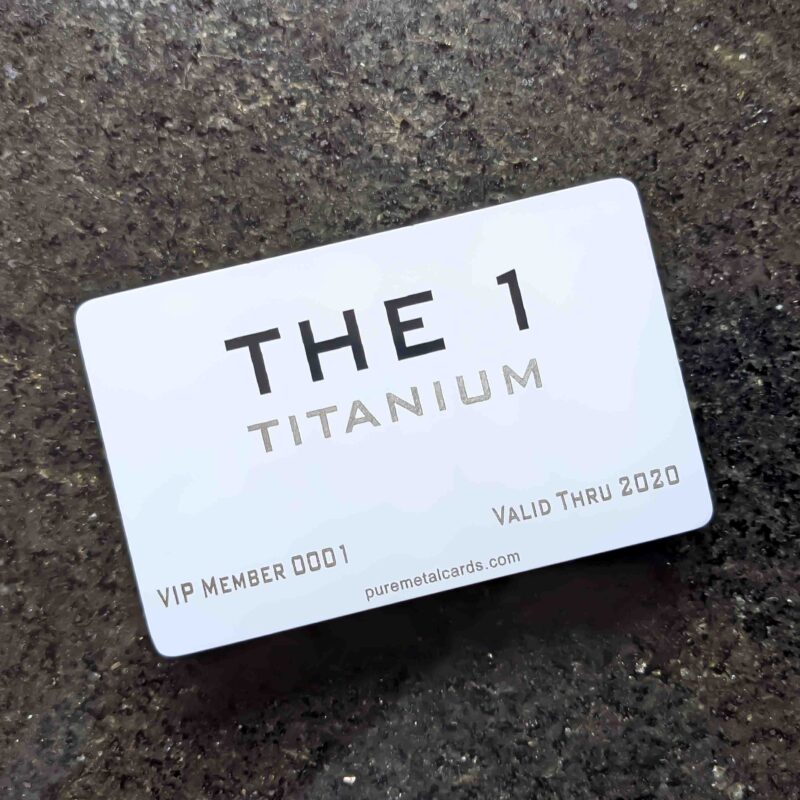 Pure Metal Cards - White Titanium Cards