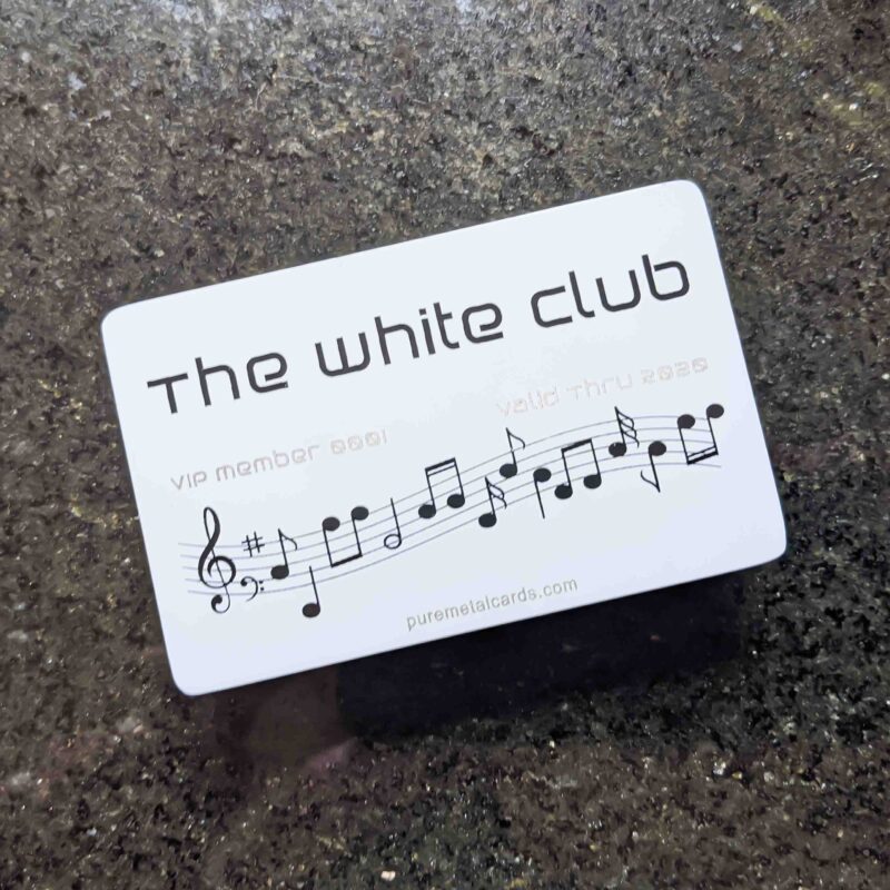 Pure Metal Cards - White Titanium Cards