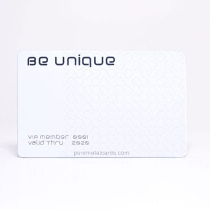 Pure Metal Cards - White Titanium Cards