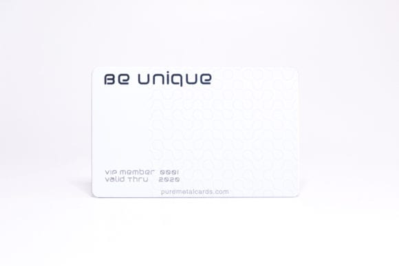 The Extremely Elegant White Titanium Card - Pure Metal Cards