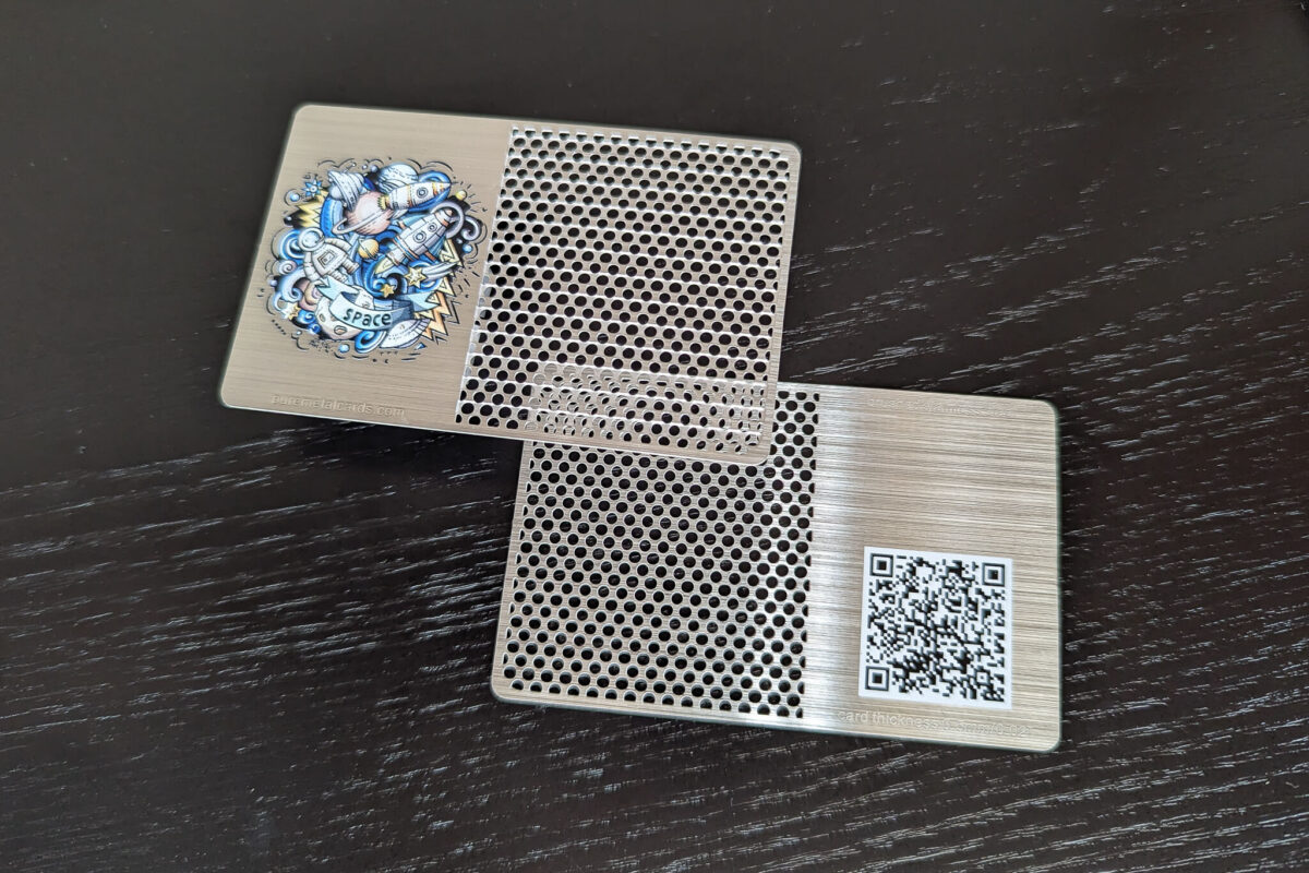 Matt Black Stainless Steel Grinder Cards - Pure Metal Cards