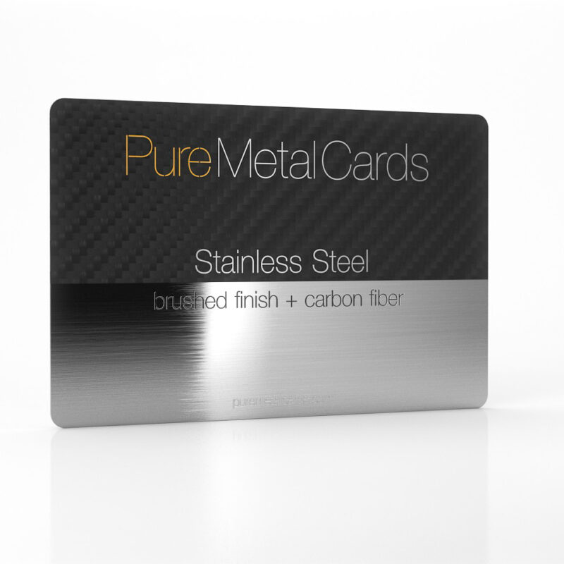 Brushed Stainless Steel + Carbon Fiber Card: Luxury Unparalleled