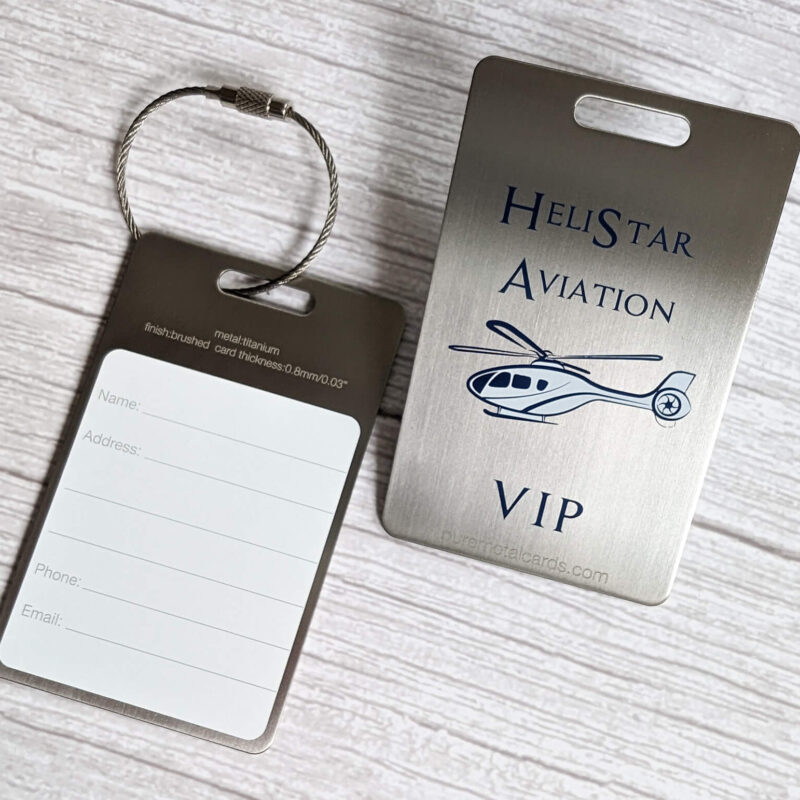 Brushed Titanium Metal Luggage Tags: The Perfect Travel Accessory