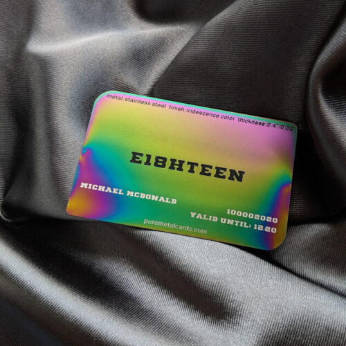The Iridescent Metal Card - Pure Metal Cards