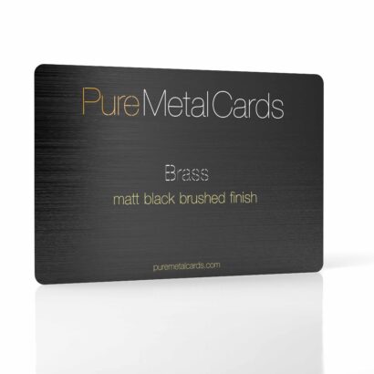 Matt Black Brushed Brass Business Card: Sleek and Sophisticated