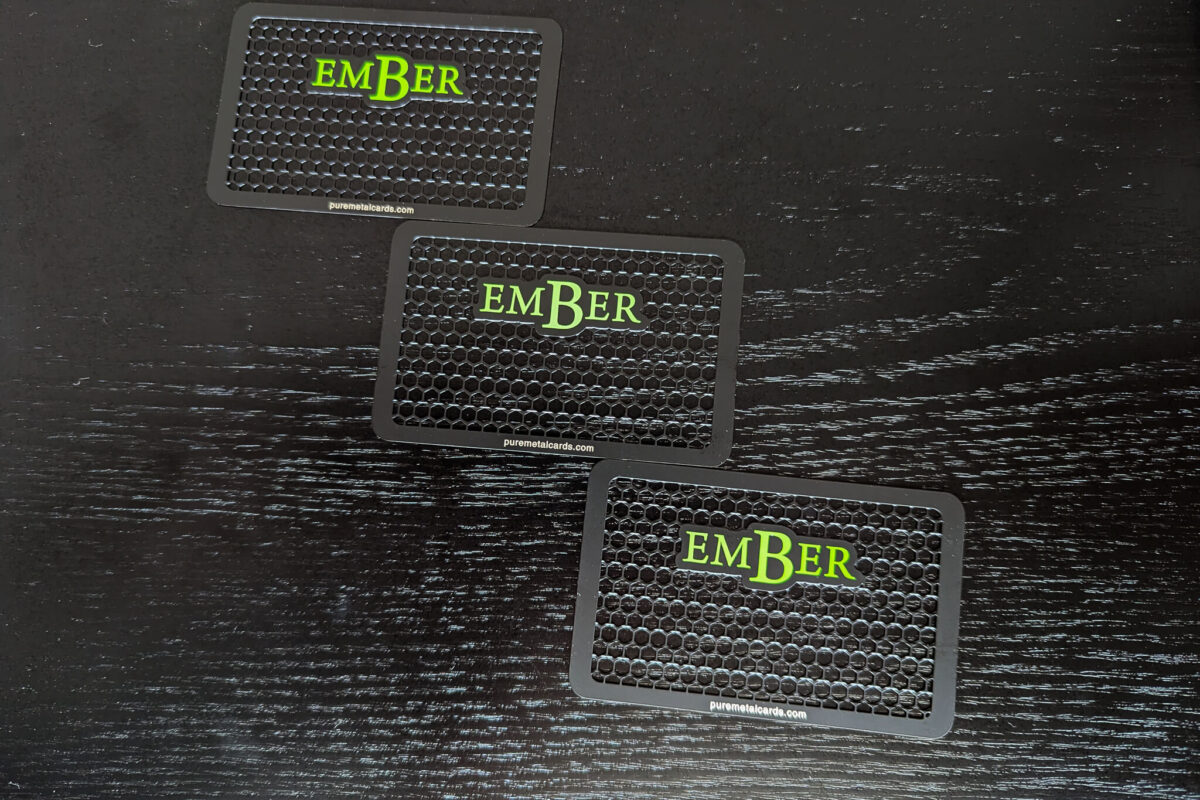 Brushed Stainless Steel Grinder Cards - Pure Metal Cards